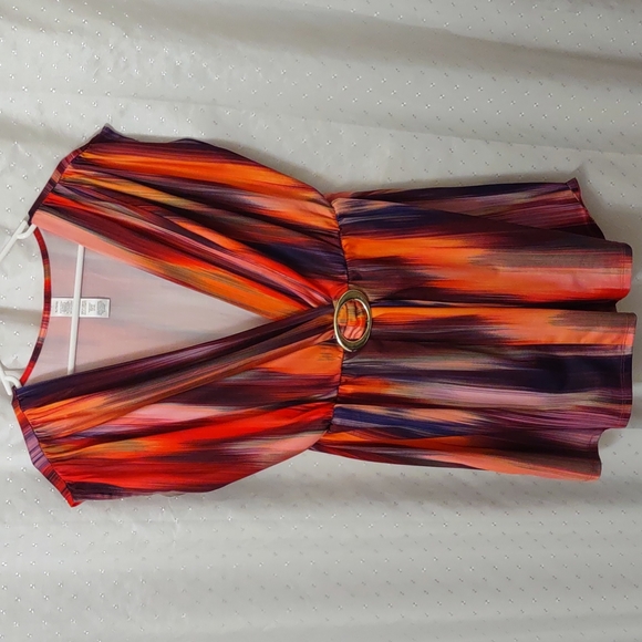 Avon | Tops | 23 Blouse Size Xl Vibrant Sunset Colors | Poshmark